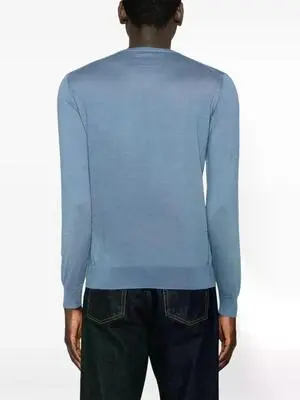 Fedeli Fine-knit Sweater - Blue