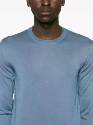 Fedeli Fine-knit Sweater - Blue