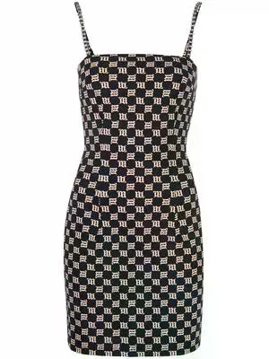 MISBHV Monogram-print Fitted Dress