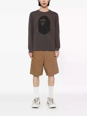 A BATHING APE Ape Head Brushed-cotton Sweatshirt