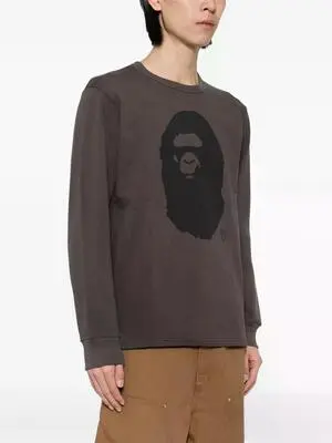 A BATHING APE Ape Head Brushed-cotton Sweatshirt