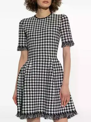 Alexander McQueen Houndstooth Mini Dress