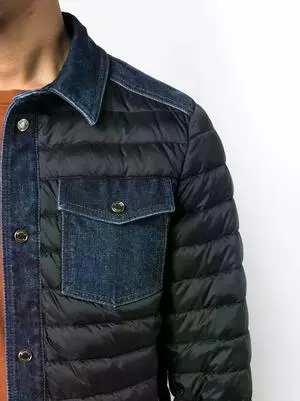 MOORER Crespi Padded Shirt Jacket - Blue