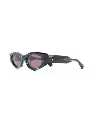 Valentino Garavani Rockstud Irregular-frame Sunglasses - Black