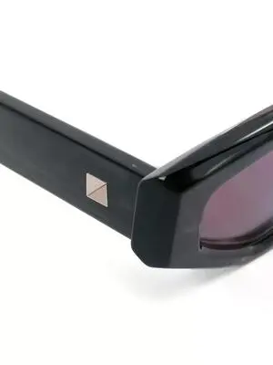 Valentino Garavani Rockstud Irregular-frame Sunglasses - Black