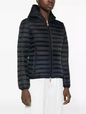 SAVE THE DUCK Logo-patch Padded Jacket - Black