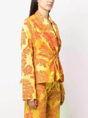 MARQUES' ALMEIDA Floral Print Tie-front Jacket