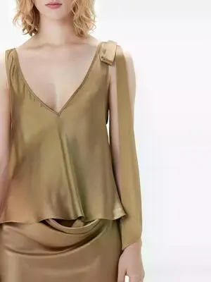 JW Anderson Sleeveless Silk Top - Brown