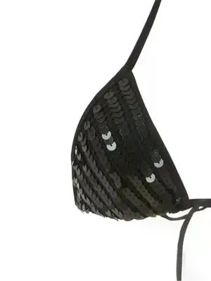 AMIR SLAMA Sequinned Triangle Bikini Set