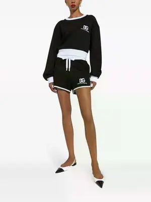 Dolce & Gabbana Logo-embroidered Drawstring-waistband Shorts