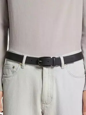 Zegna Leather Belt - Black