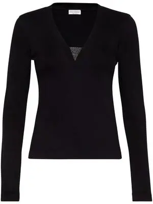 Brunello Cucinelli Monili-embellished T-shirt