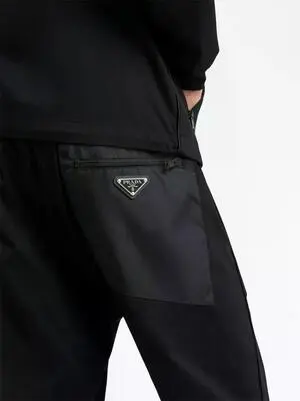 Prada Logo-plaque Slim-fit Trousers