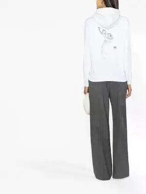 LANVIN Logo-embroidered Drawstring Hoodie