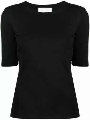JIL SANDER Round Neck Short-sleeved T-shirt - Black