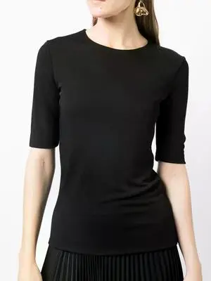 JIL SANDER Round Neck Short-sleeved T-shirt - Black