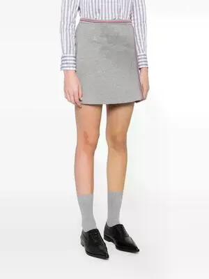 Thom Browne Waffle Cotton Mini Skirt