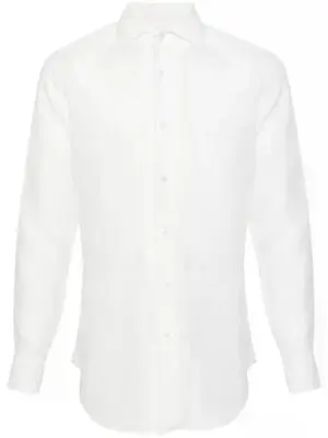 Brioni Classic-collar Linen Shirt