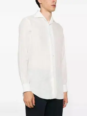 Brioni Classic-collar Linen Shirt