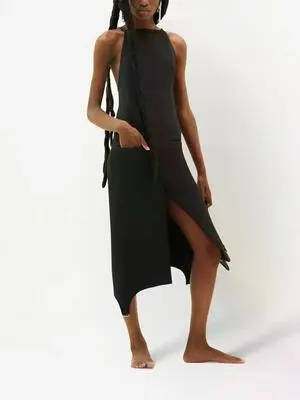 COURREGES Square-neck Midi Dress