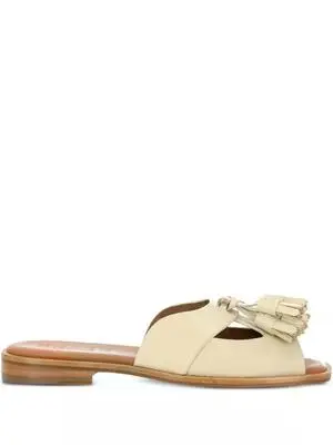 Hereu Leather Flat Sandals - Neutrals