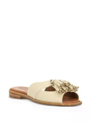 Hereu Leather Flat Sandals - Neutrals
