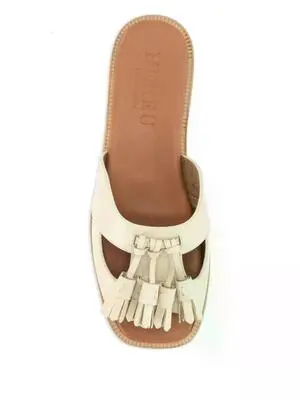 Hereu Leather Flat Sandals - Neutrals