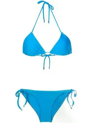 AMIR SLAMA Self-tie Triangle Bikini - Blue