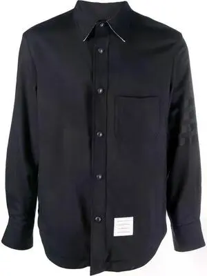 Thom Browne Stripe-detail Press-stud Shirt