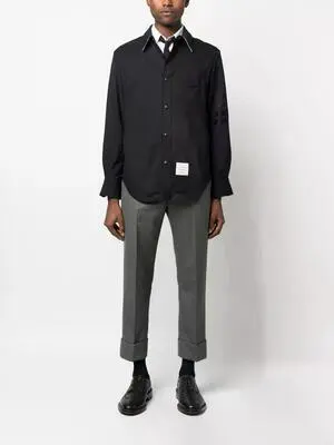 Thom Browne Stripe-detail Press-stud Shirt