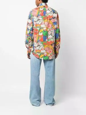 ERL Printed Short-sleeved Shirt - Blue