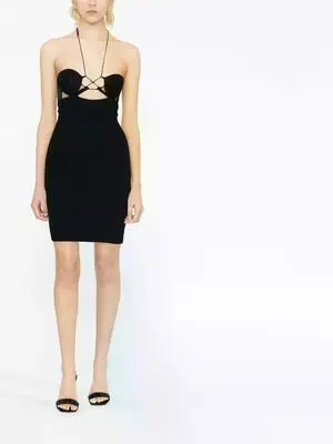 NENSI DOJAKA Strappy Cut-out Mini Dress