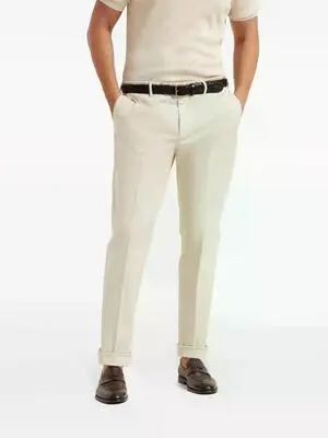 Brunello Cucinelli Chino Trousers With Button Detail - Neutrals