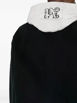 Palm Angels Monogram-print Hooded Overshirt