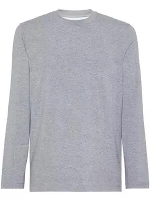 Brunello Cucinelli Round-neck Long-sleeve T-shirt - Grey