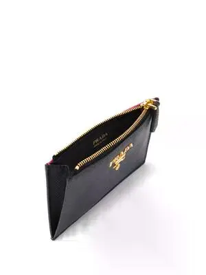 Prada Saffiano-leather Card Holder - Black