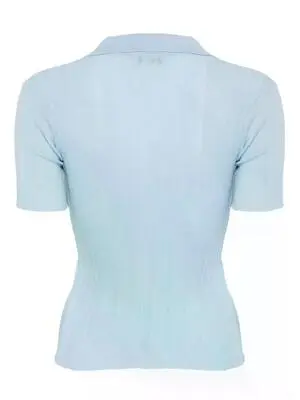 MANUEL RITZ Ribbed T-shirt - Blue