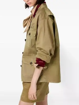 Miu Miu Garment-dyed Cotton Jacket