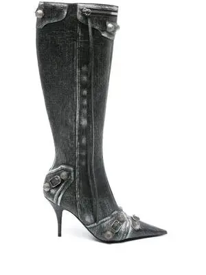 Balenciaga 90mm Cagole Leather Boots
