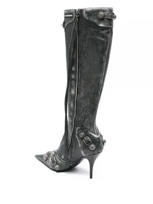 Balenciaga 90mm Cagole Leather Boots