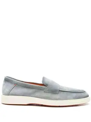 Santoni Suede Loafers - Blue
