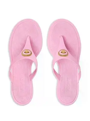 Versace Alia Rubber Thong Sandals 55 Mm - Pink