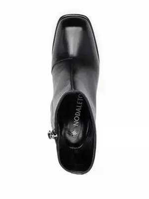 NODALETO Block-heel Leather Boots