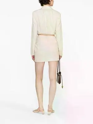 Jacquemus Bahia Twist-detail Miniskirt - Neutrals