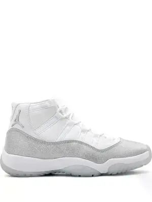 Jordan Silver Tone Sneakers For Women