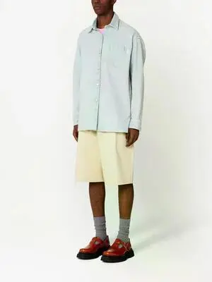 AMI Paris Logo-print Denim Overshirt
