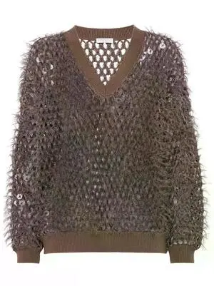 Brunello Cucinelli Brushed V-neck Sweater