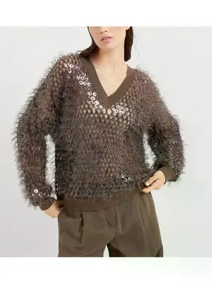 Brunello Cucinelli Brushed V-neck Sweater