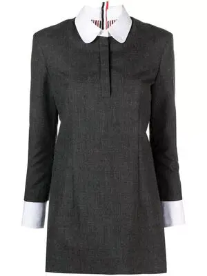 Thom Browne Virgin Wool Shift Minidress