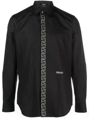 Versace Greek Key-embroidered Shirt